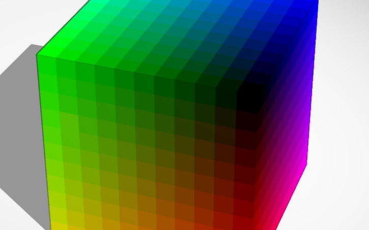 3D design Copy of RGB cube - Tinkercad