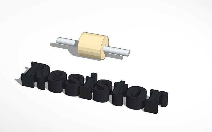 3D design Resistor - Tinkercad