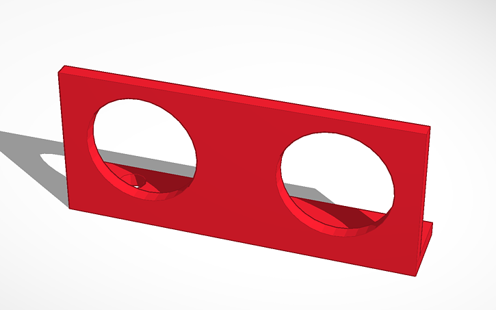 3D design Support for ultrasonic sensor - Tinkercad