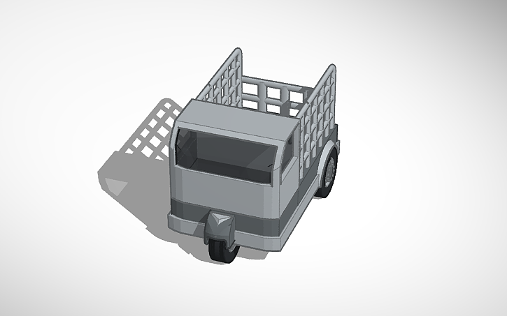 3D design Three wheeled truck - Tinkercad