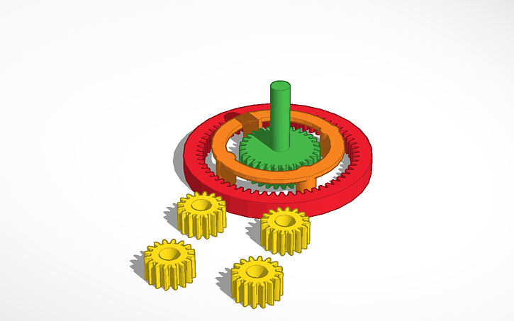 3D design planetary gear set - Tinkercad