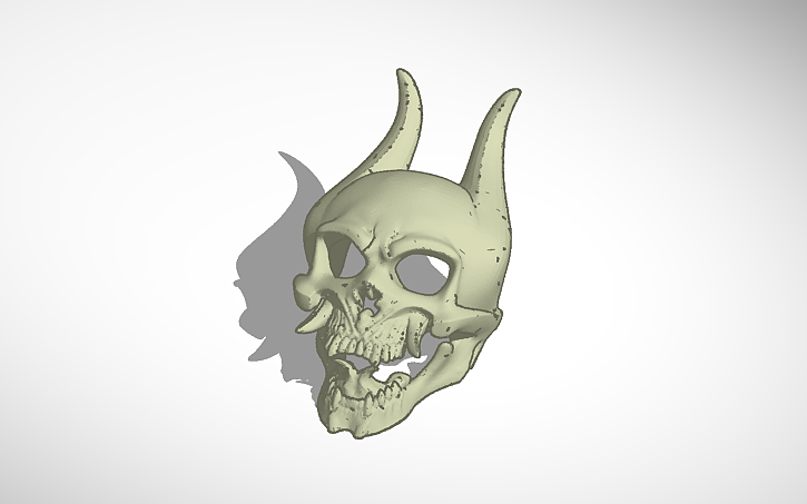 3D design Oni-Mask (skull) - Tinkercad