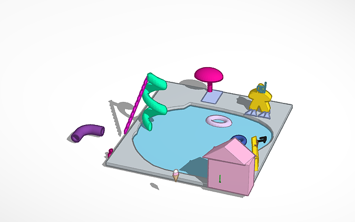 3D design water park - Tinkercad
