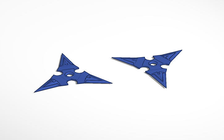 3D design OverWatch Genji throwing stars - Tinkercad