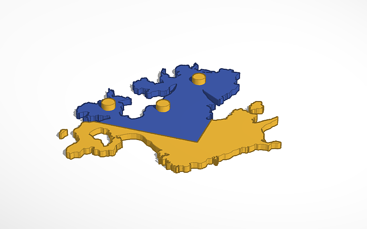 3D design MDE Arke map - Tinkercad