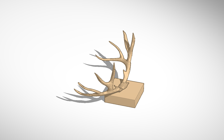 3D design deer antlers - Tinkercad