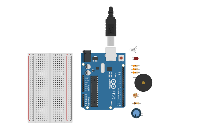 Circuit design SparkFun 2A: Buzzer Template - Tinkercad