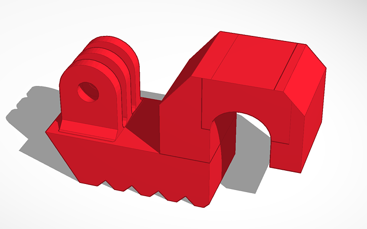 3D design gopro hook mount - Tinkercad