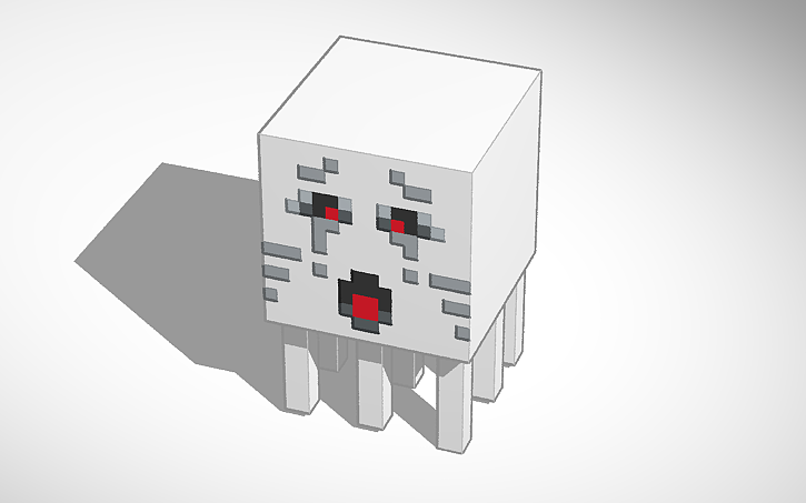 3D design Minecraft Ghast - Tinkercad