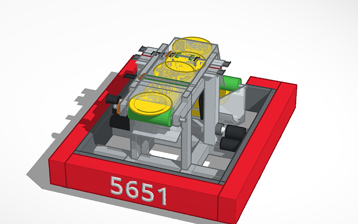 3D design FRC Robot 2020 V3 - To Scale - Tinkercad