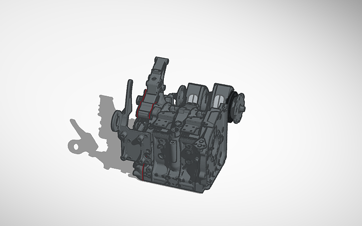 3D design Twin rotary engine block and rotors - Tinkercad