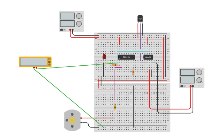 Circuit design Automatic Thermoregulator - Tinkercad