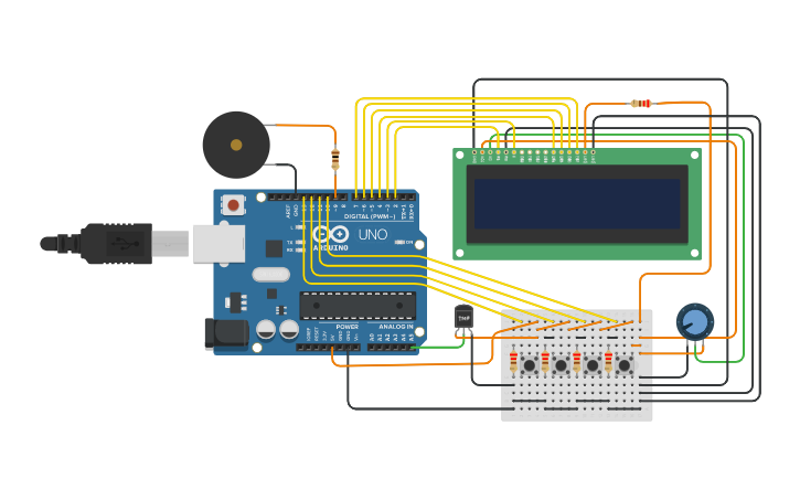Circuit design Embedded Systems Programming - Tinkercad