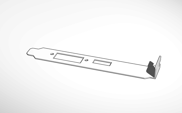 3D design Graphics Card Baseplate - Tinkercad