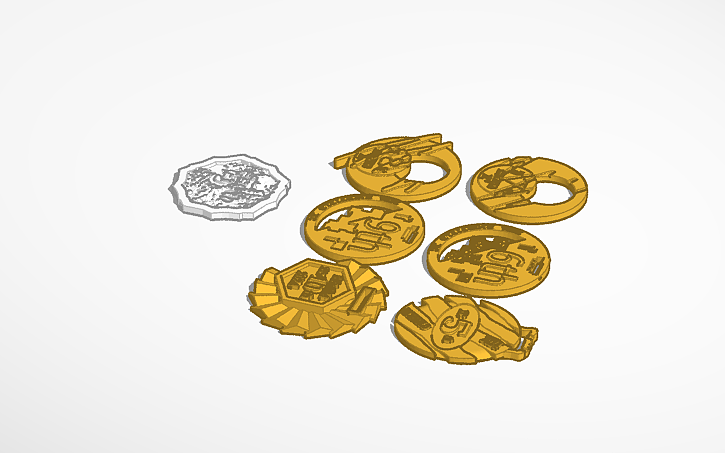 3D design 6 Adjustable Medal Designs - Tinkercad