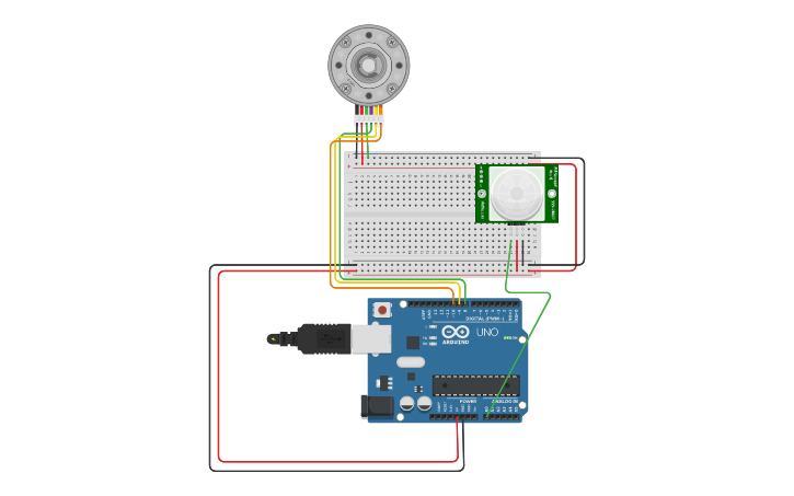 Circuit design sensor pir - Tinkercad