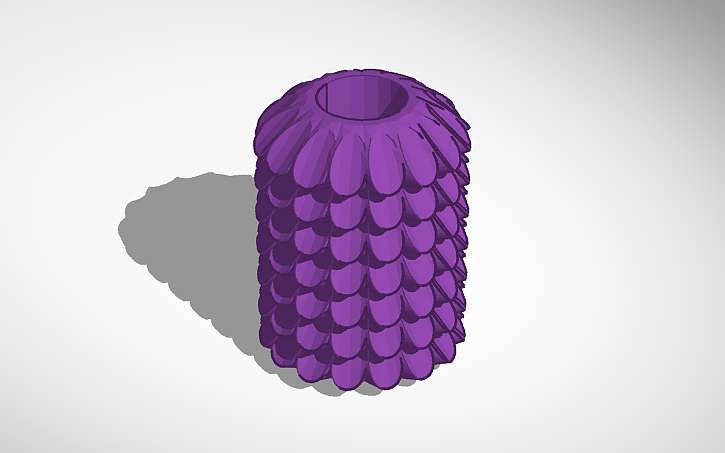 3D design Texture roller - arched cone - Tinkercad