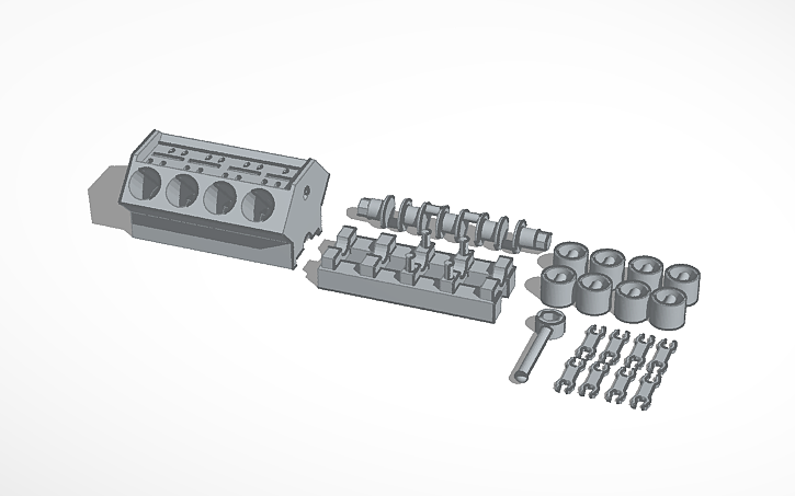 3D design Copy of v8 engine - Tinkercad