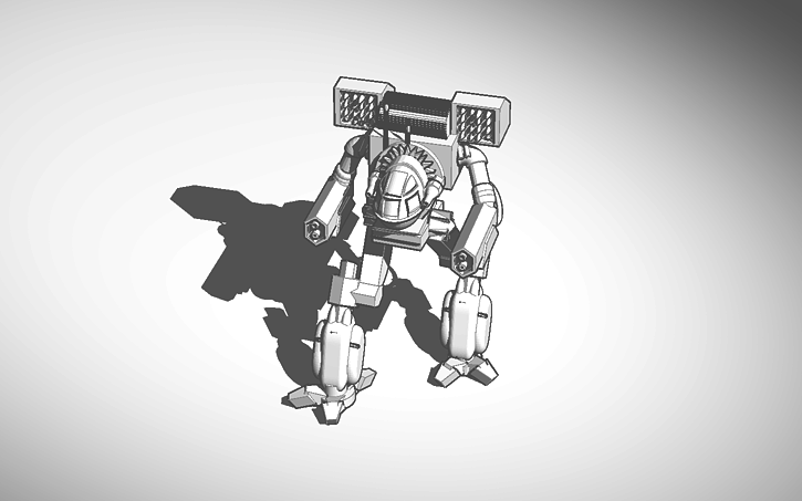 3D design Battle Mech - Tinkercad