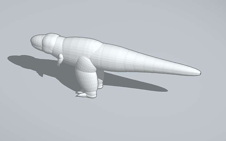 3D design T-rex Base - Tinkercad