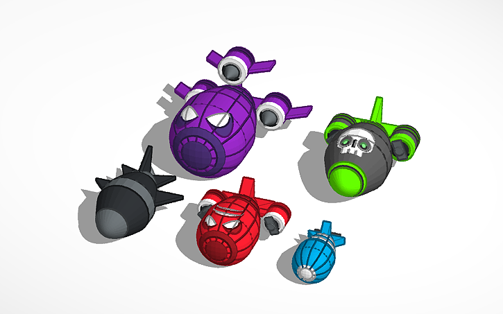 3D design MOAB class collection Bloons TD2 - Tinkercad