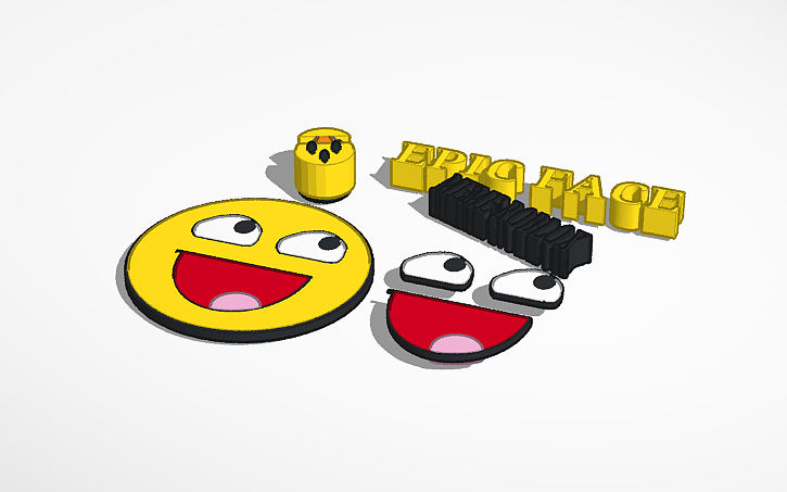 3D design EPIC FACE MEME ROBLOX🤯 - Tinkercad