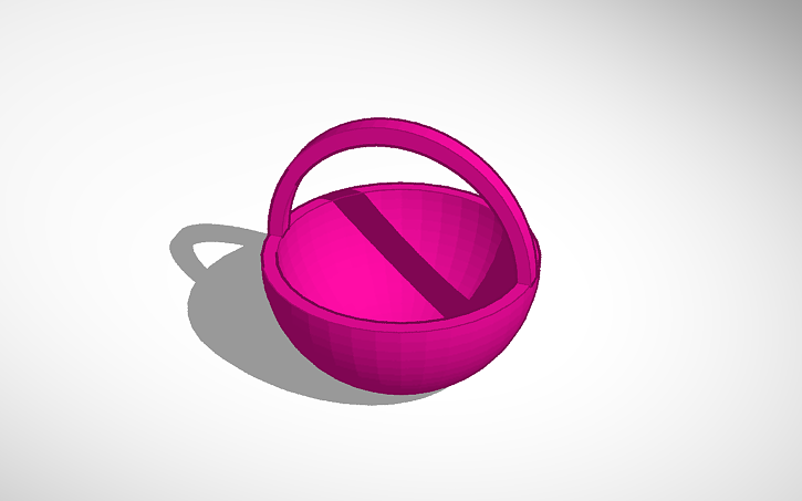 3D design Barbie child size Easter basket - Tinkercad