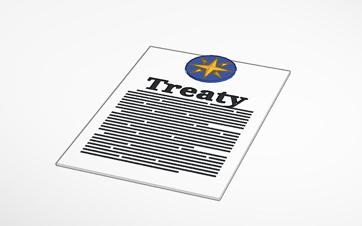 3D design Peace signed with TMSS - Tinkercad