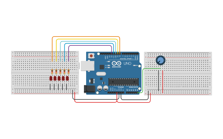 Circuit design VR / Potentiometer - Tinkercad