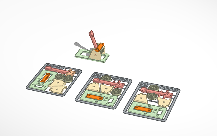 3D design catapult card - Tinkercad