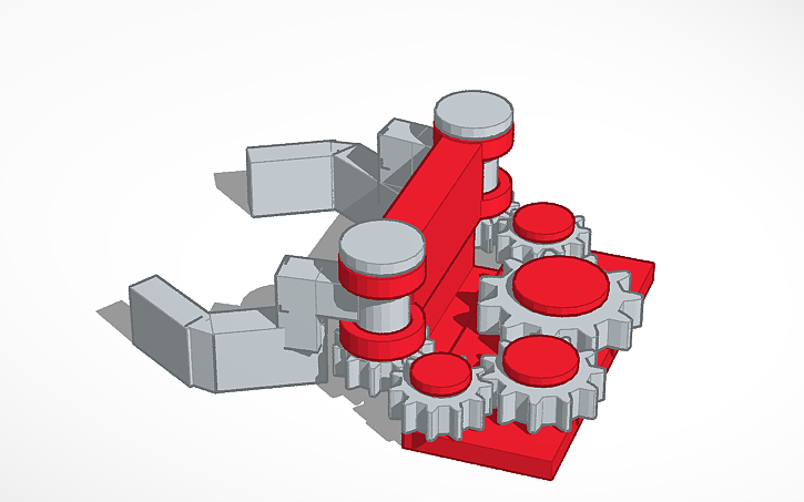 3D design gear claw - Tinkercad