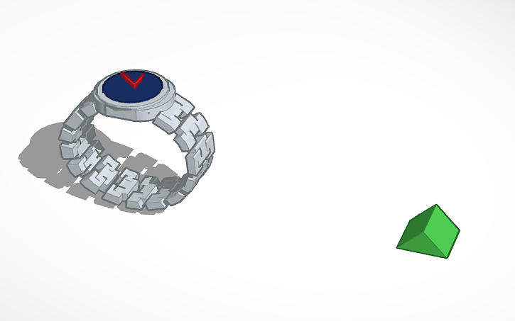 3D design steel strap watch - Tinkercad