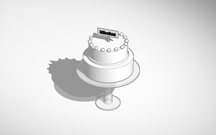 3D design Cake Trophy - Tinkercad
