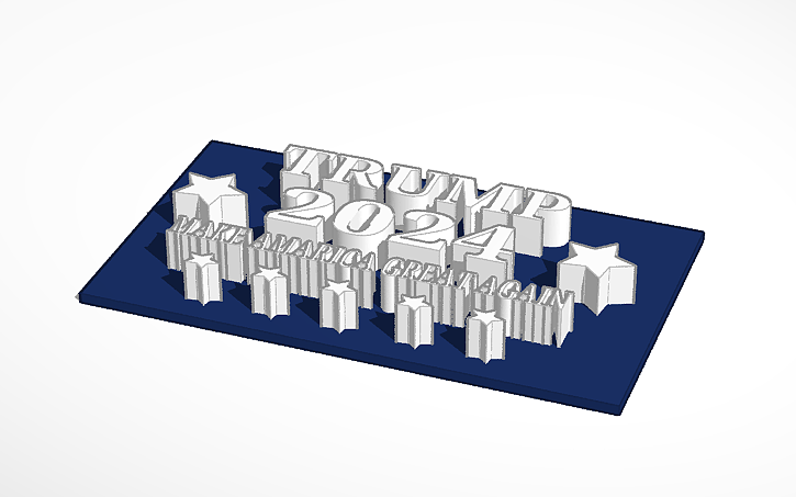 3D design TRUMP 2024 - Tinkercad