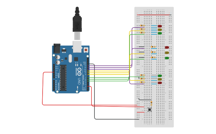 Circuit design Arduino Act 2 - Tinkercad