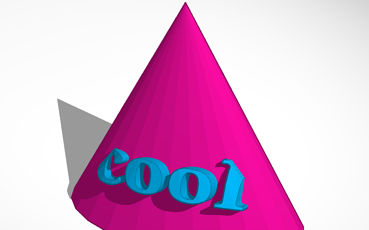 3D design COOL CURVE TEXT - Tinkercad