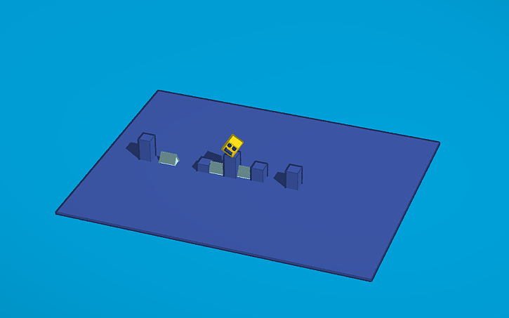 3D design GEOMETRY DASH - Tinkercad