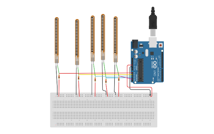 Circuit design Gesture Based Text Generator - Tinkercad