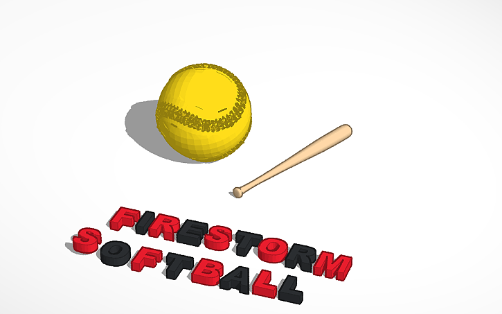 3D design Softball!!! - Tinkercad