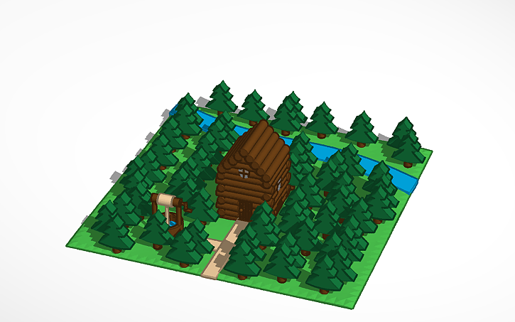 3D design forest - Tinkercad