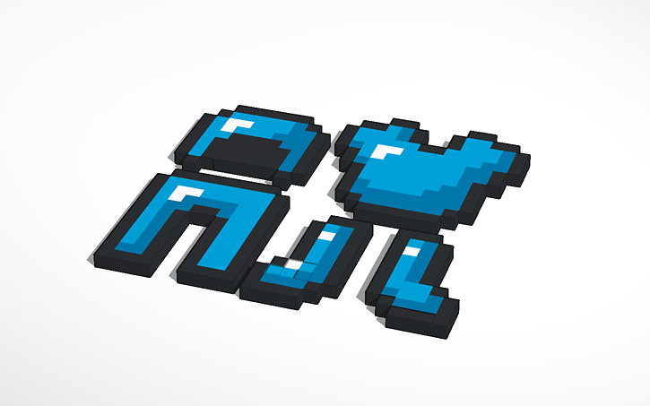 3D design minecraft armor - Tinkercad