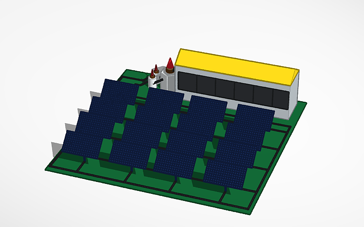 3D design Panel Solar - Tinkercad