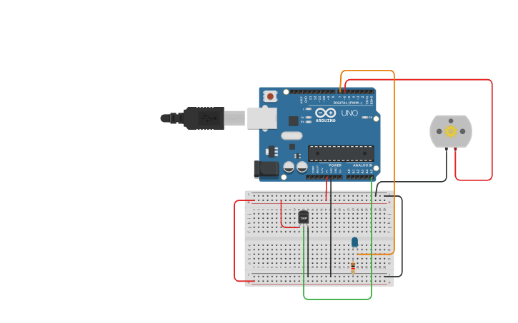 Circuit Design Sensor De Temperatura Motor Tinkercad
