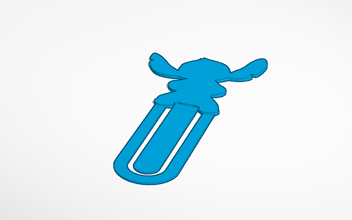 3D design Stitch bookmark - Tinkercad