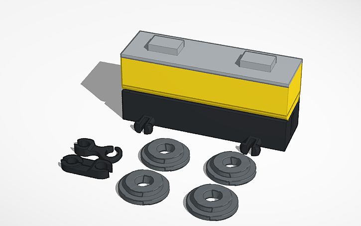 3D design aux tender for big boi - Tinkercad