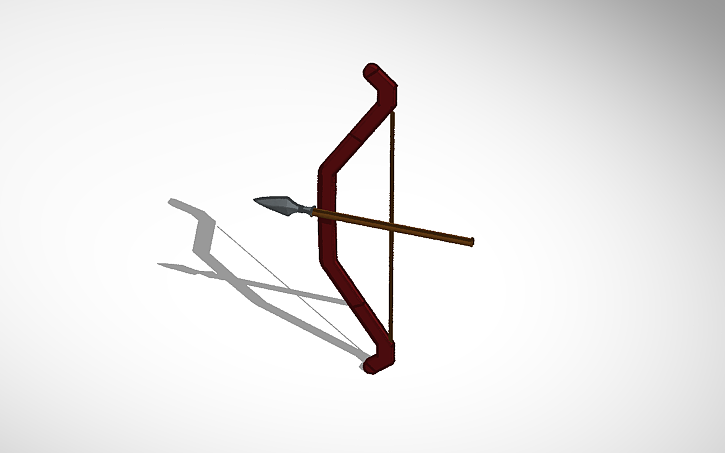 3D design bow and arrow - Tinkercad