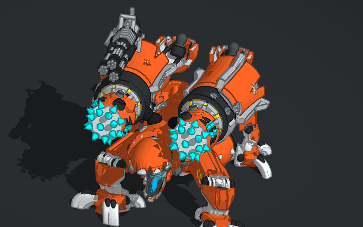 3D design mecha dog - Tinkercad