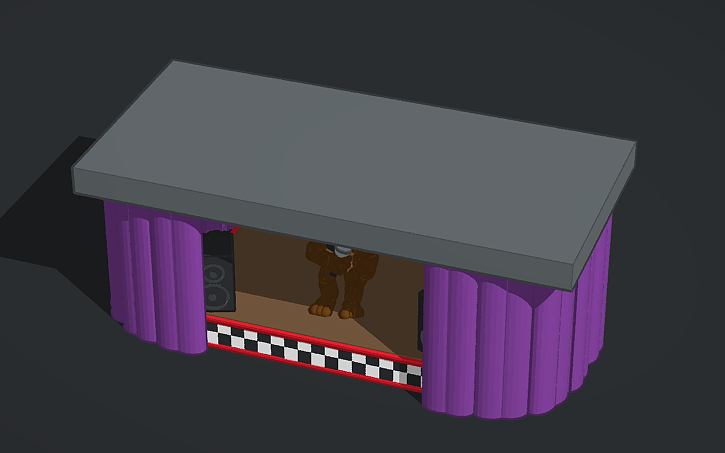 3D design FNAF Stage with Freddy - Tinkercad