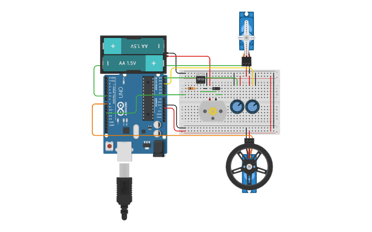 Circuit design DC Motor - Tinkercad