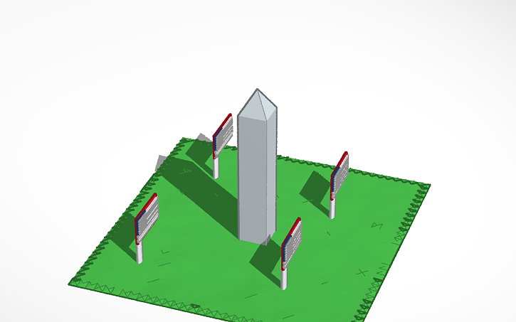 3D design Washington monument - Tinkercad